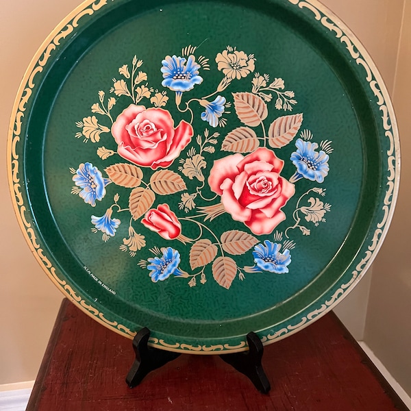 Vintage Metal Tray - Etsy