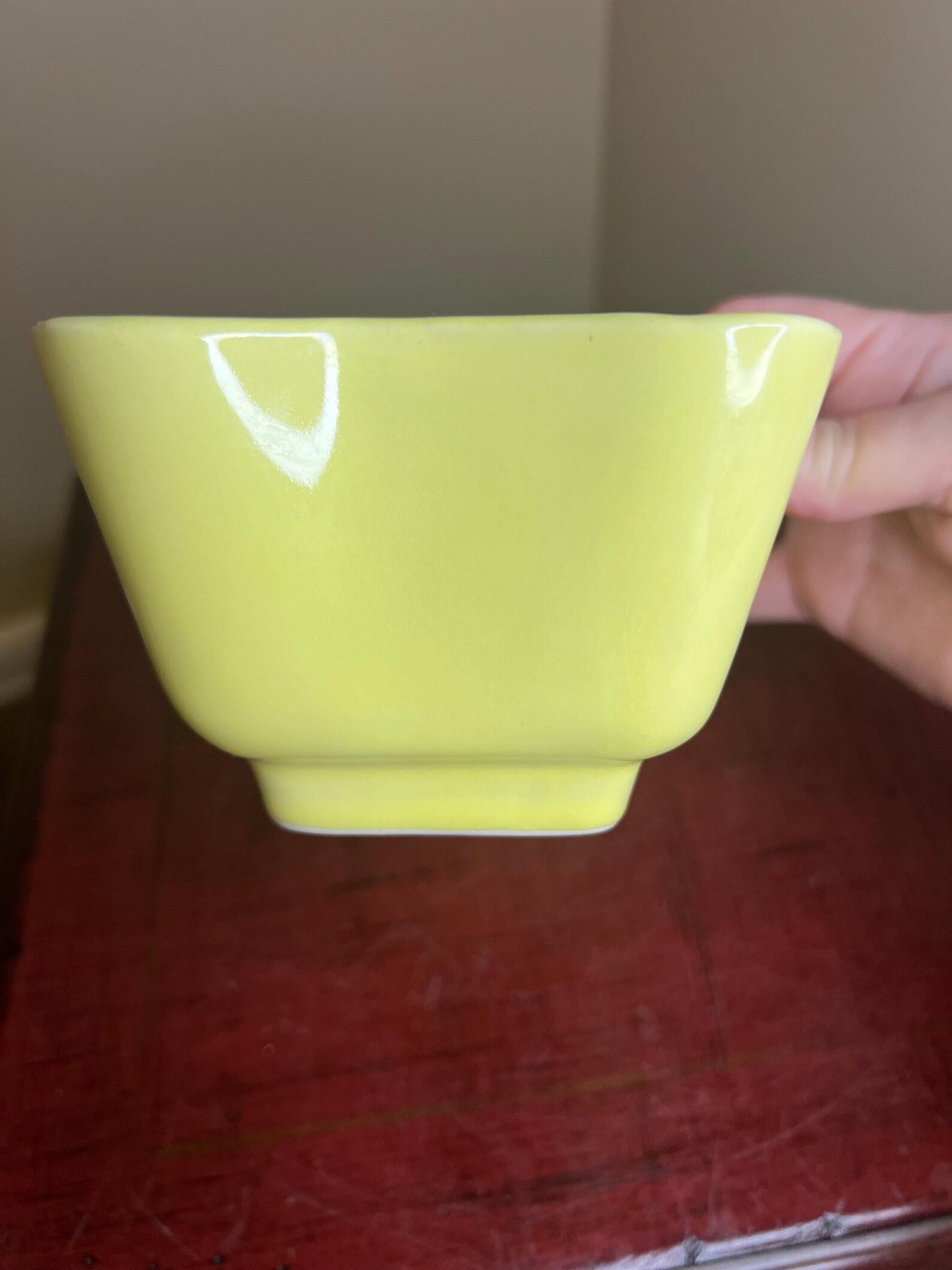 Vintage MCM Yellow Pottery Planter- Rectangular “ Bone” Shape-9” L - Etsy