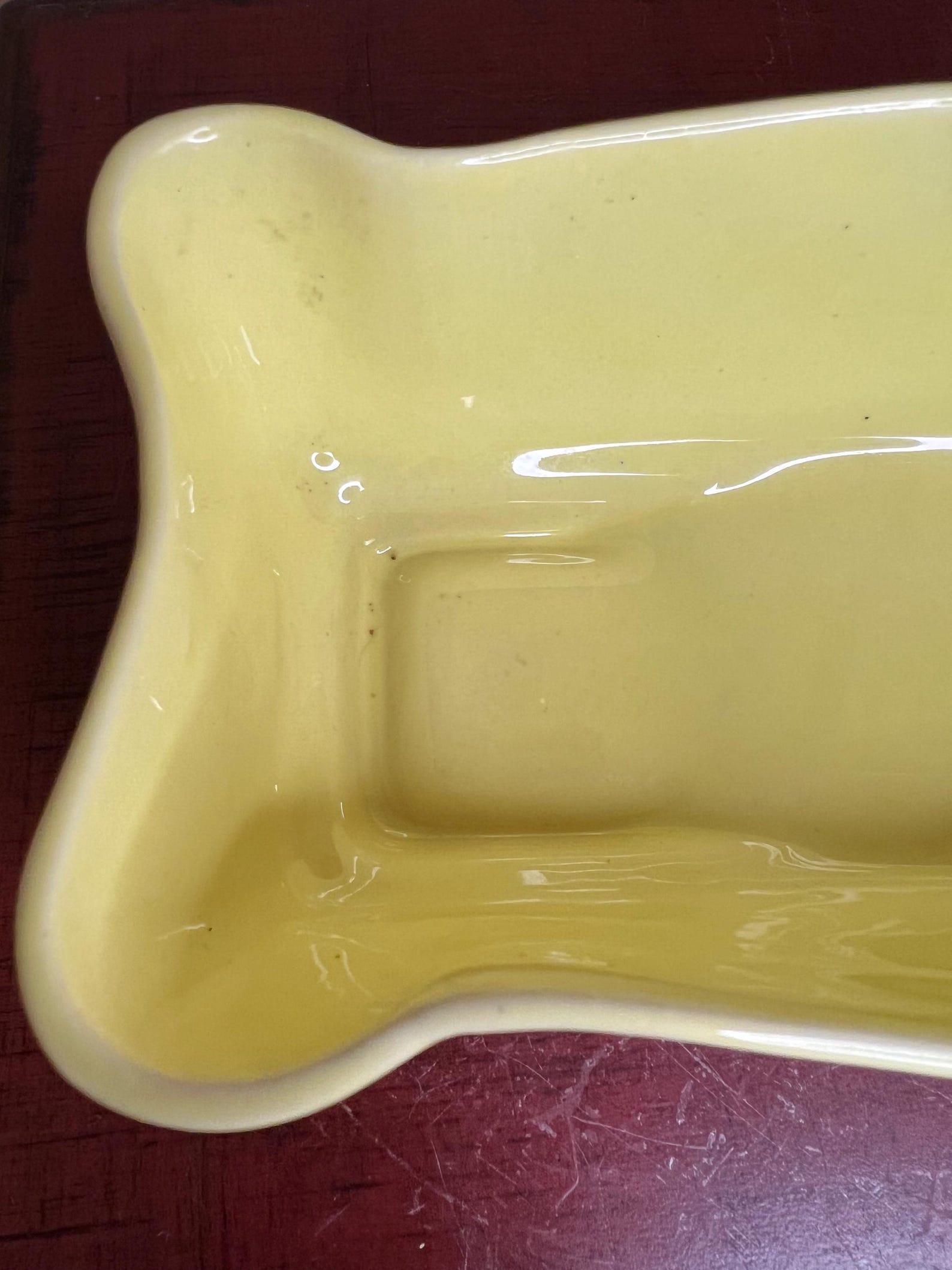 Vintage MCM Yellow Pottery Planter- Rectangular “ Bone” Shape-9” L - Etsy