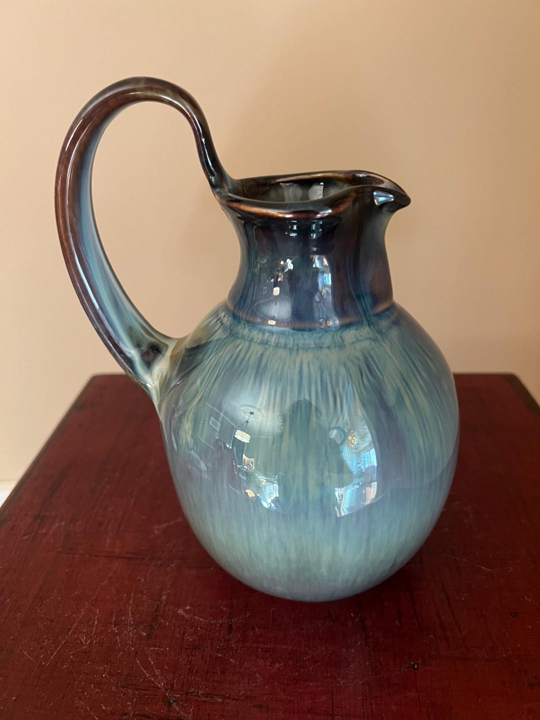 Vintage Fine Art Pottery Pitcher Bill Campbell Flambeaux Crystalline ...