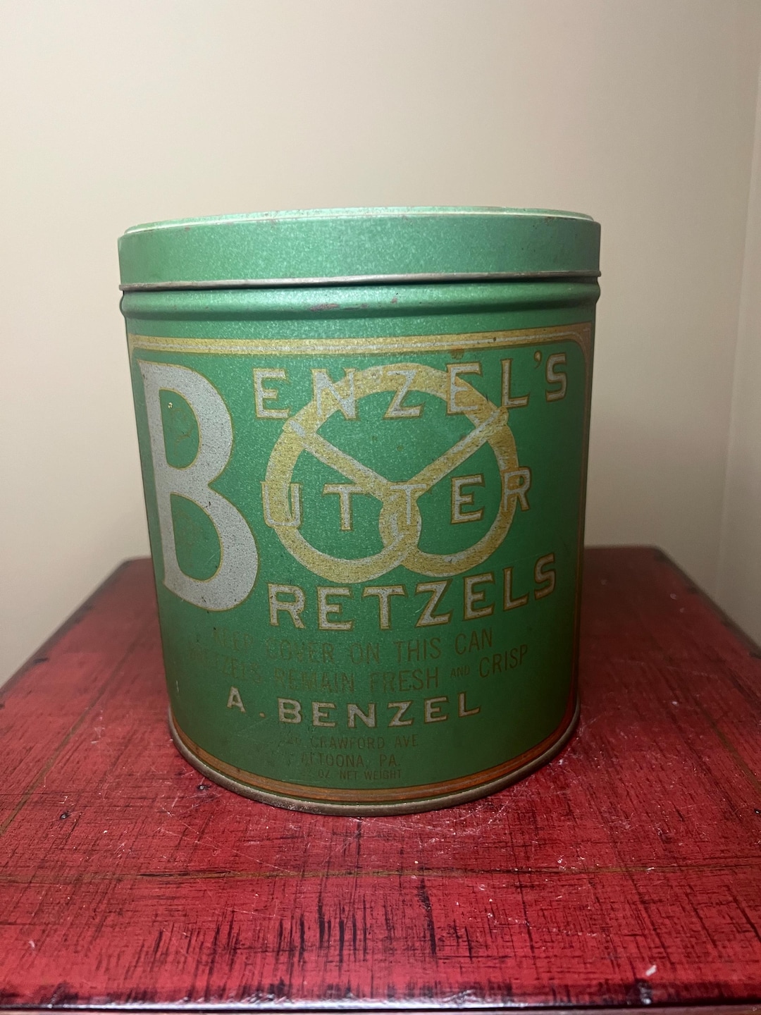 Vintage Benzel’s Butter Pretzel Tin- Commemorative Tin- 6 1/2” H - Etsy