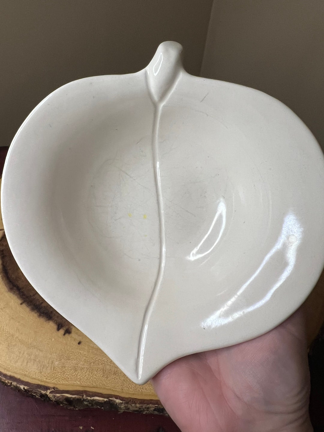 Vintage Pottery Leaf Dish / USA Pottery - Etsy