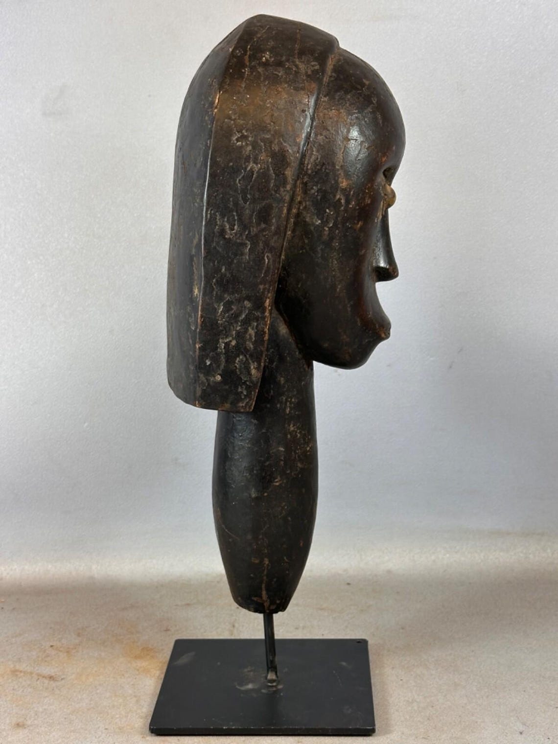 250714 - Old African Fang Relic Guard Head on Stand - Gabon. - Etsy
