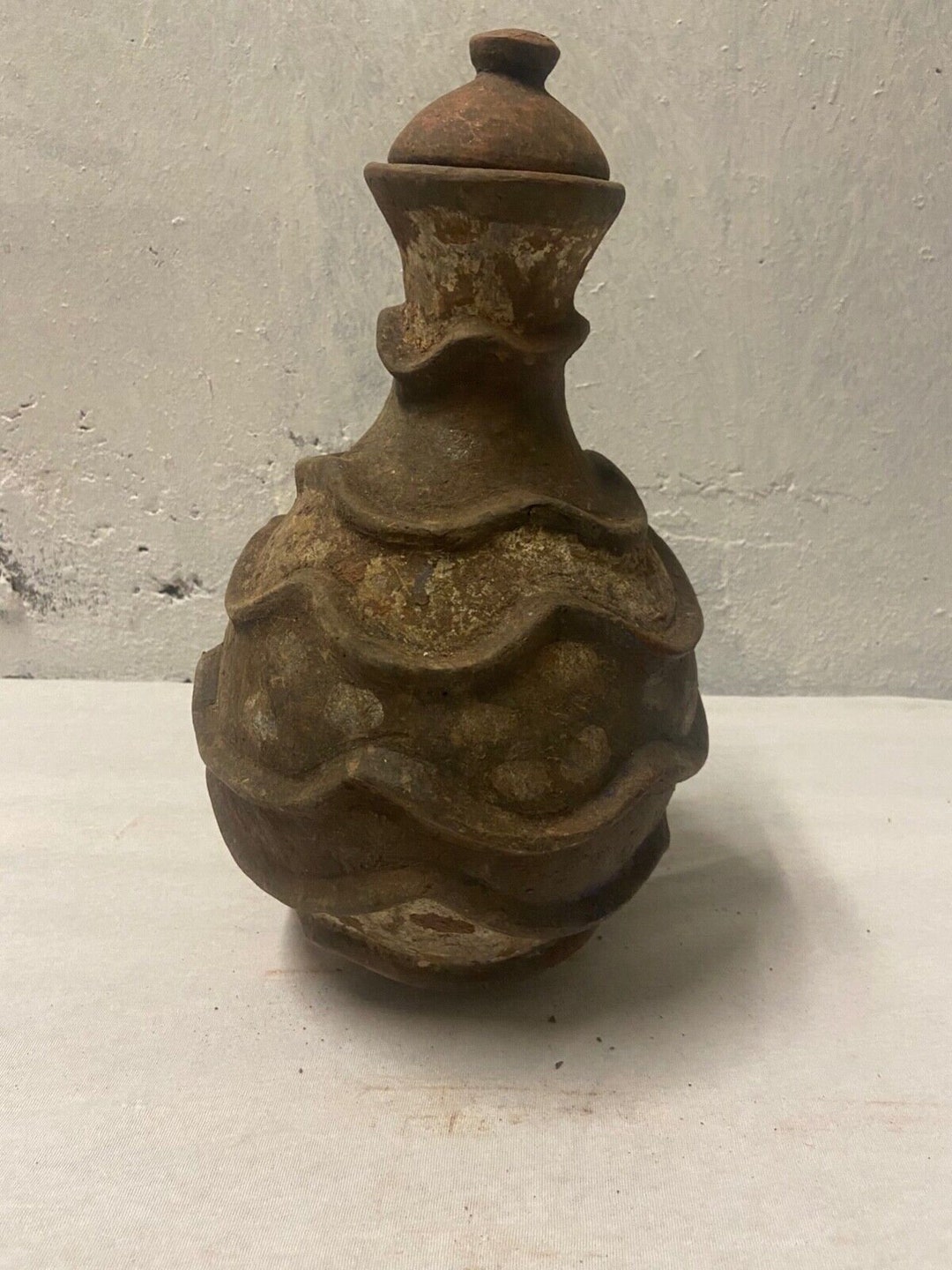 221038 - Extremly Rare Terracotta African Tutsi Pot With Lid ...
