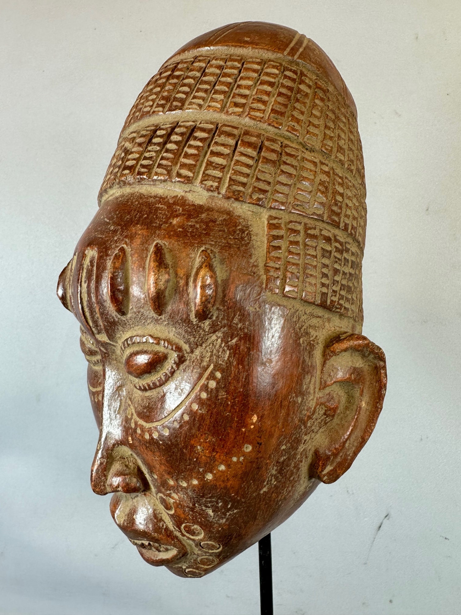 230941 Very Nice African Oba Village Benin Terracotta Mask Nigeria. - Etsy