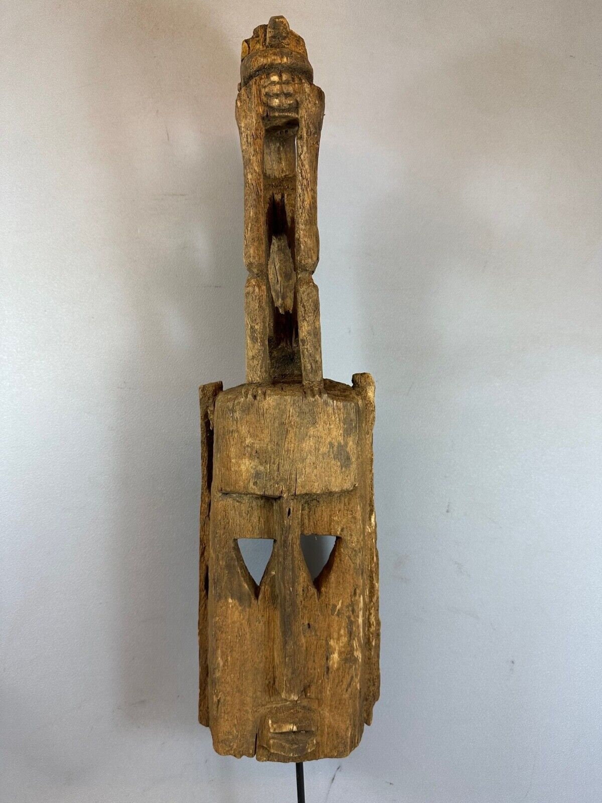 230943 Old African Dogon Satimbe Mask With Eating Monkey on Top Mali ...