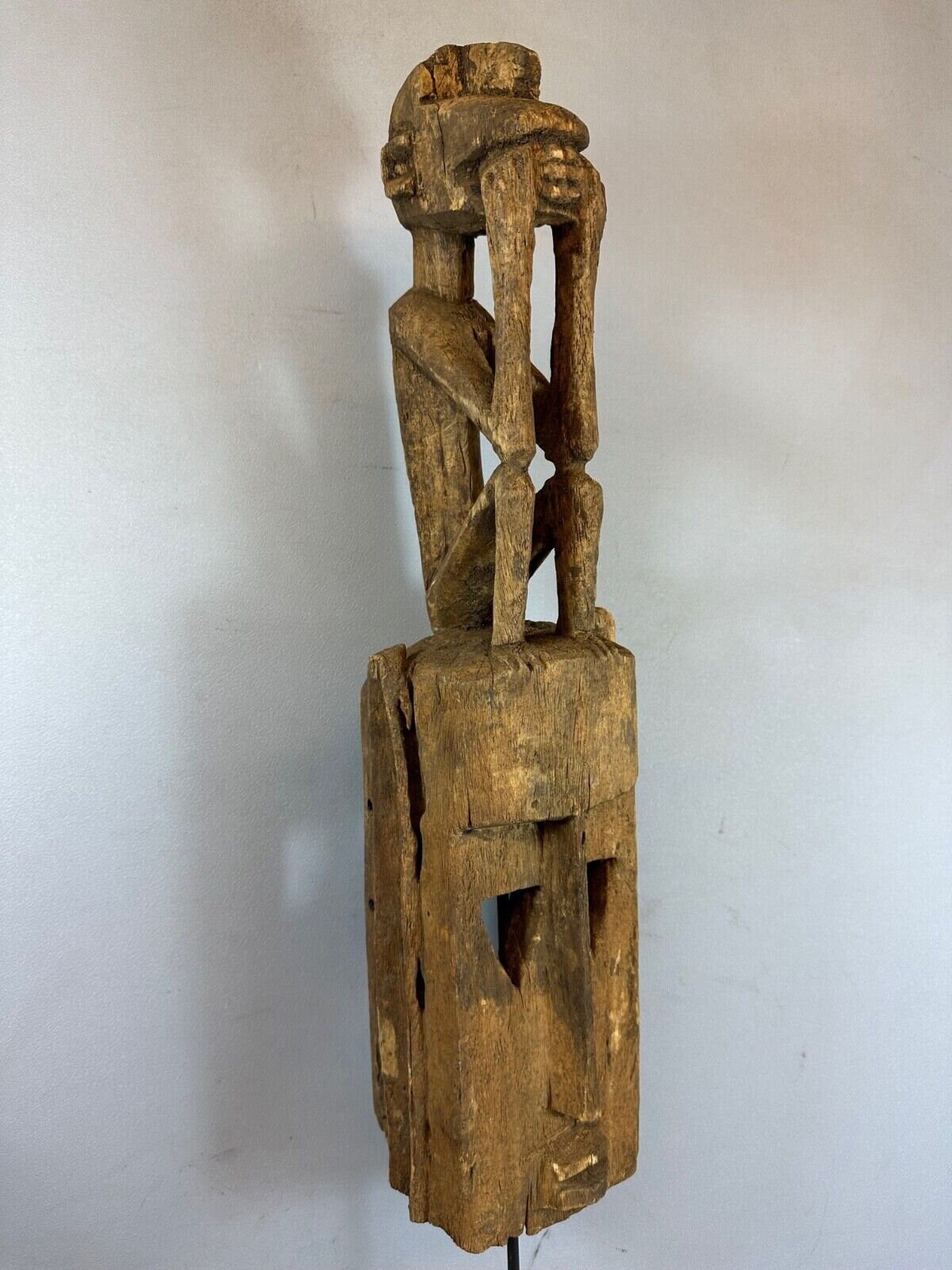 230943 Old African Dogon Satimbe Mask With Eating Monkey on Top Mali ...