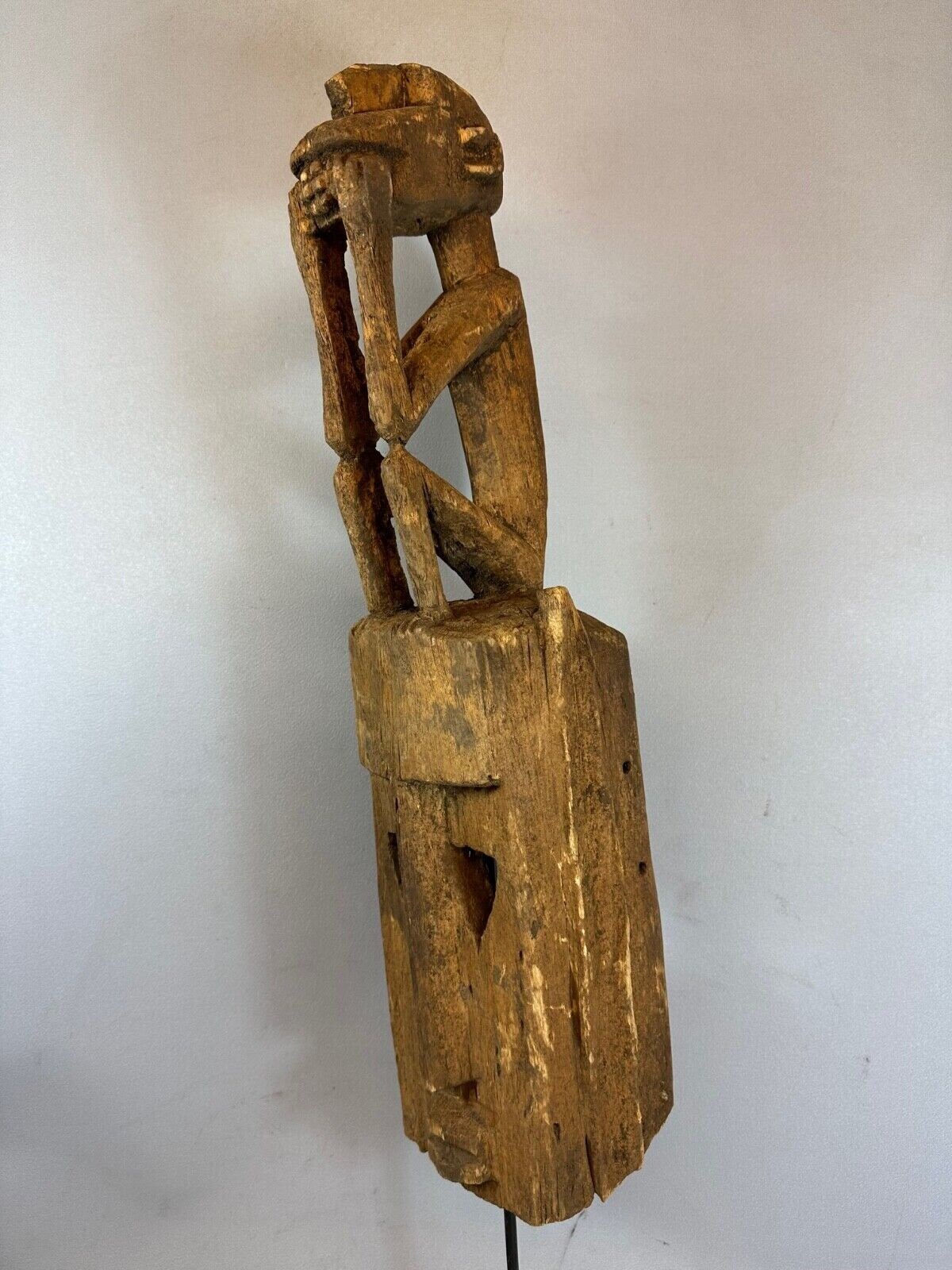 230943 Old African Dogon Satimbe Mask With Eating Monkey on Top Mali ...