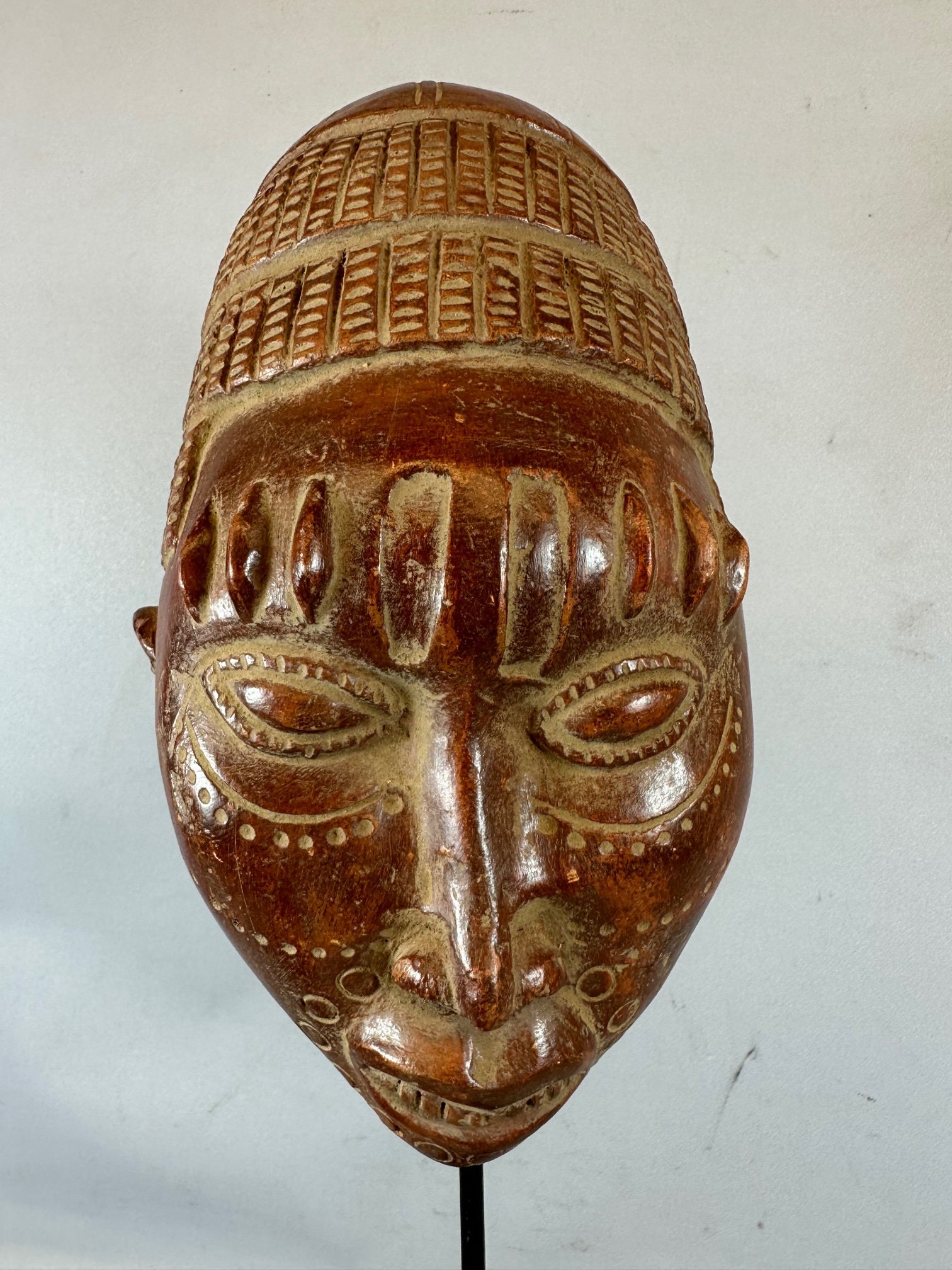 230941 Very Nice African Oba Village Benin Terracotta Mask Nigeria. - Etsy