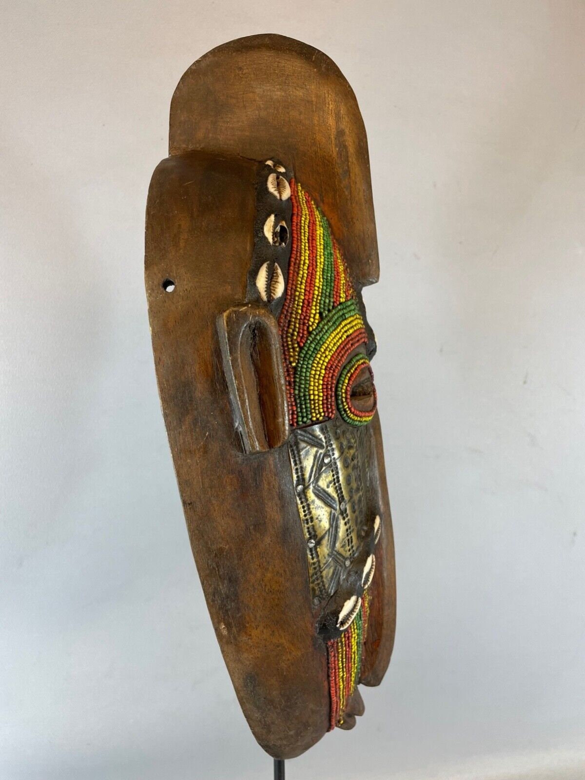 230628 African Marka N'toma Ceremonial Mask With Beads an Copper Mali ...