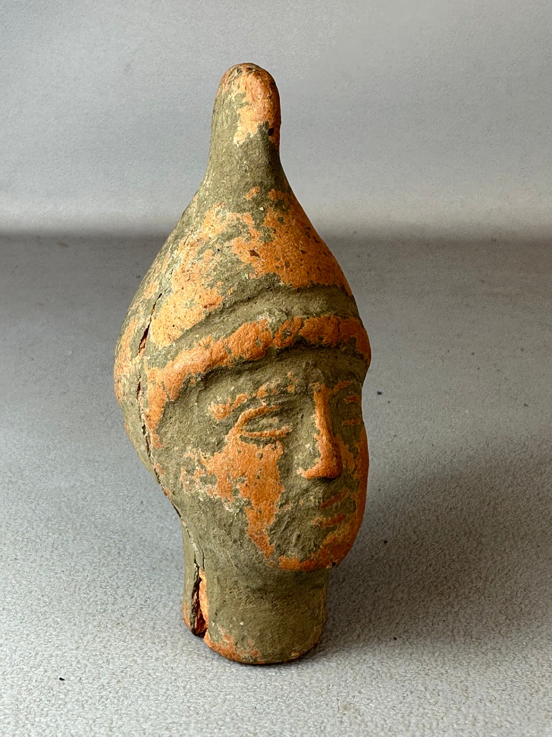 231219 - Roman Terracotta Head of the God Attis With Certificate. - Etsy