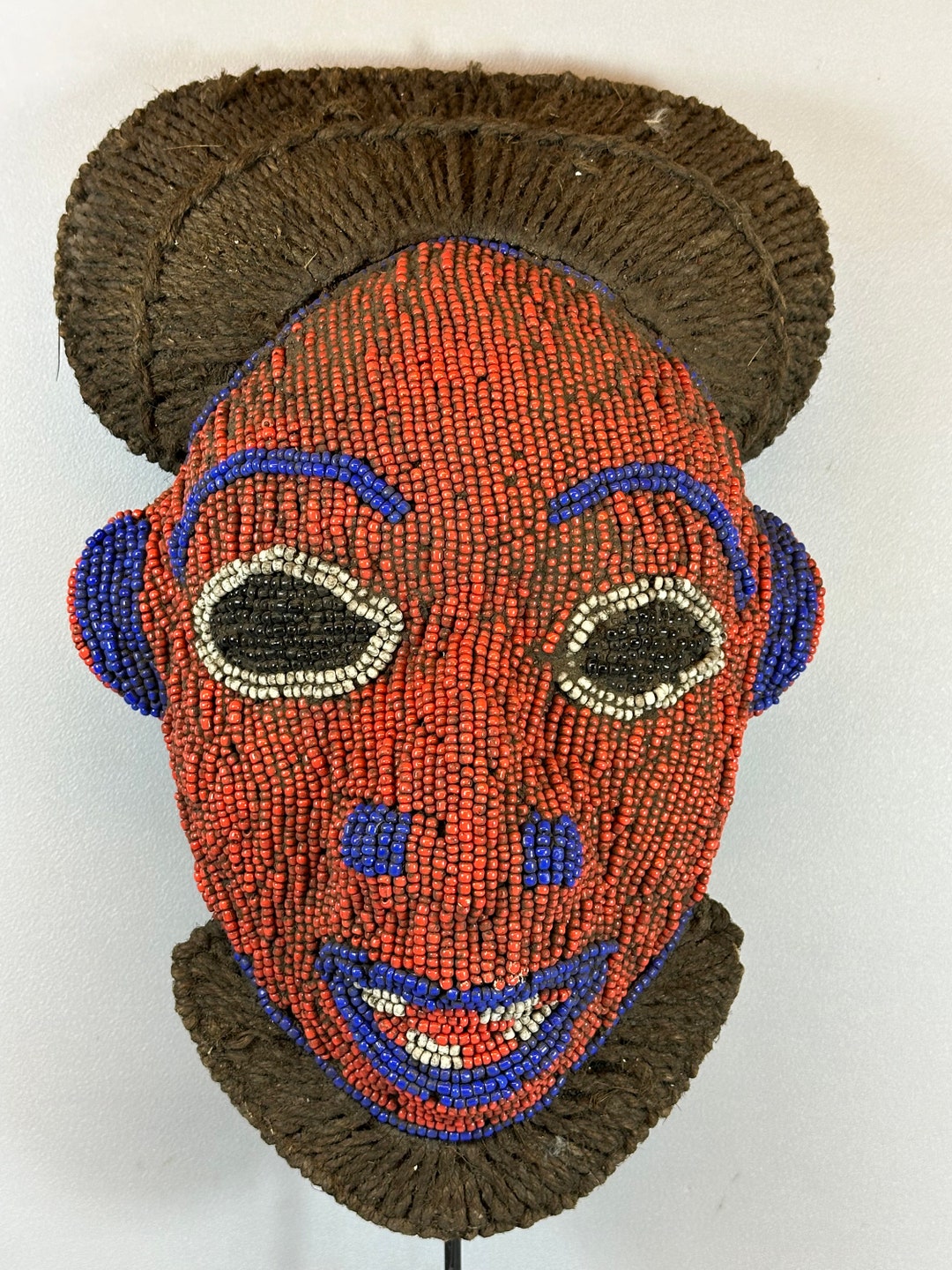 240541 Old African Bamun Mask With Beads Cameroon. - Etsy