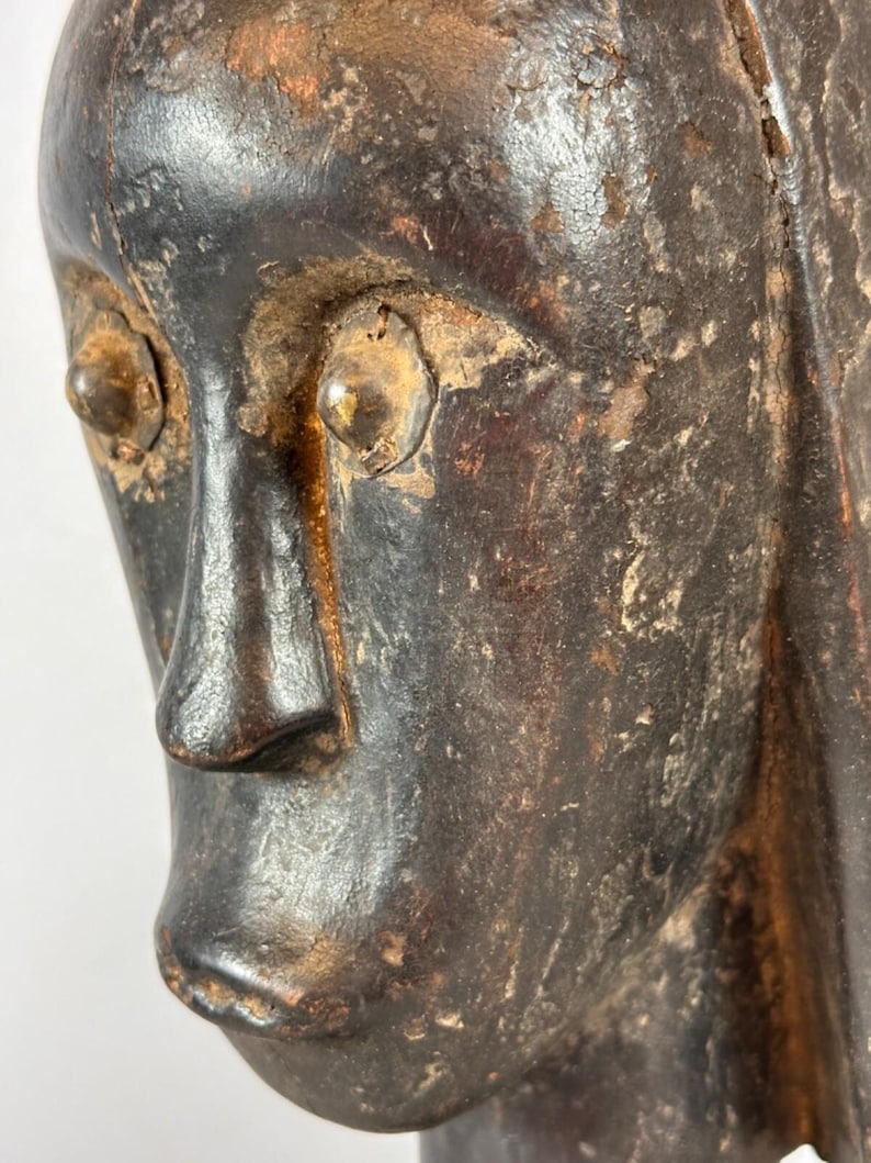250714 - Old African Fang Relic Guard Head on Stand - Gabon. - Etsy