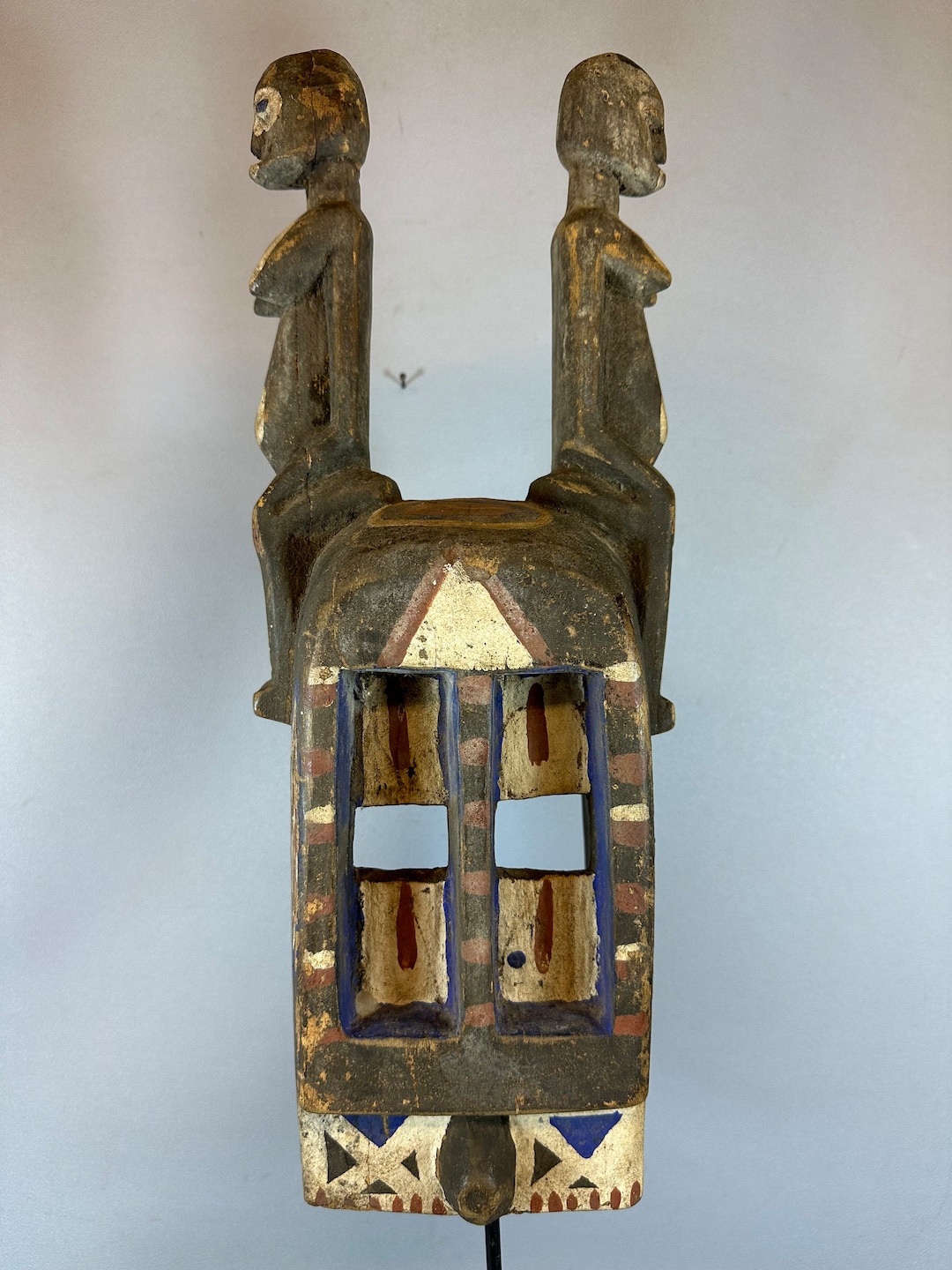 240705 Old African Dogon Satimbe Mask With 2 Dogon Sculpturen Mali. - Etsy