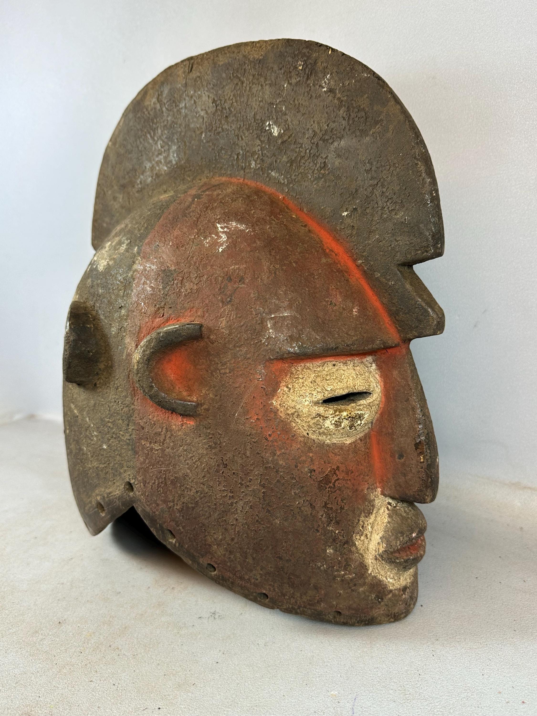 240808 - Old African Boa Double Helmet Mask - Congo - Etsy