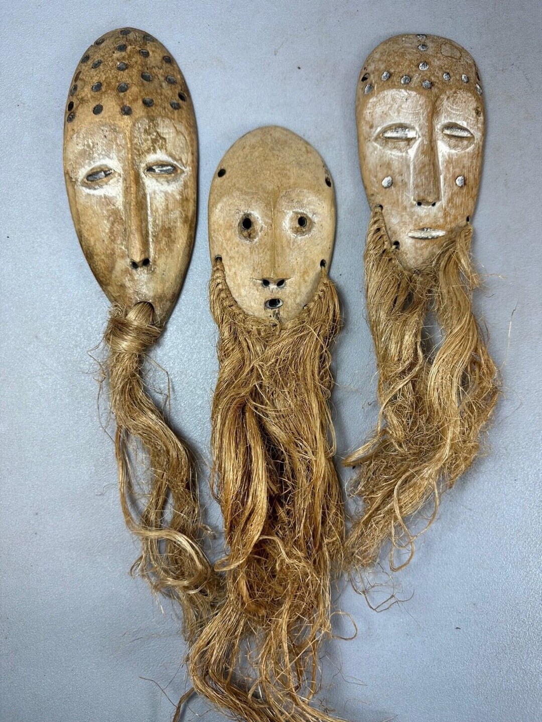 230811 3 Old African Passport Masks From the Lega Bwami - Etsy