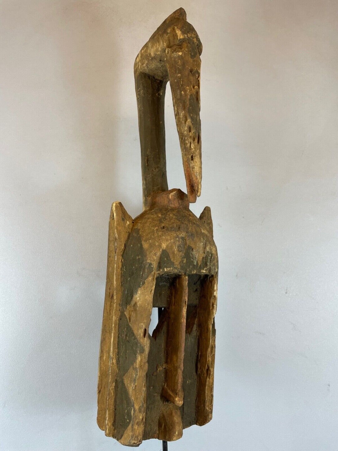 230616 Old African Dogon Satimbe Mask With Bird on Top Mali. - Etsy