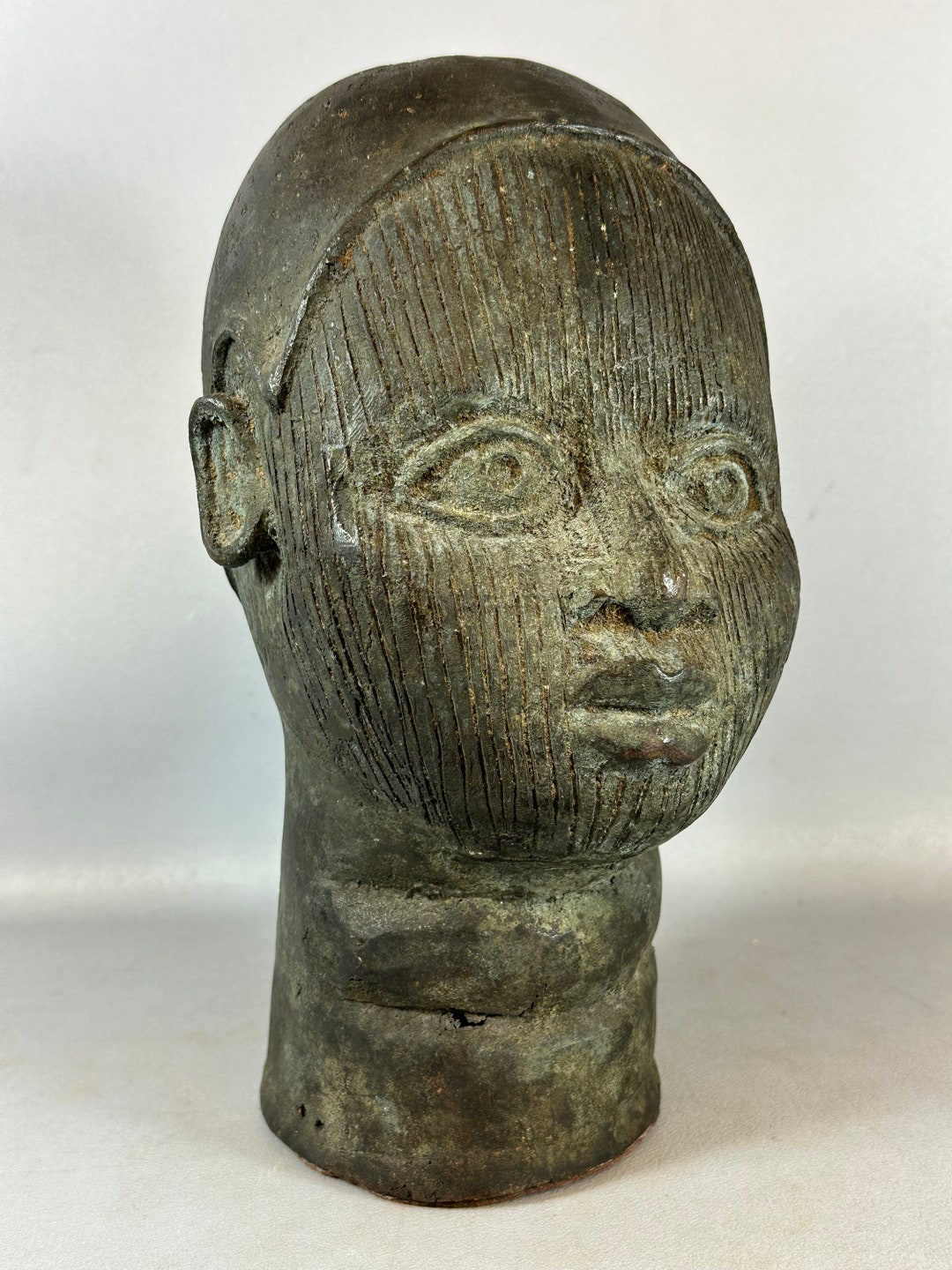 240127 - Old Bronze African Yoruba Ife Kingdom Head - Nigeria - Etsy