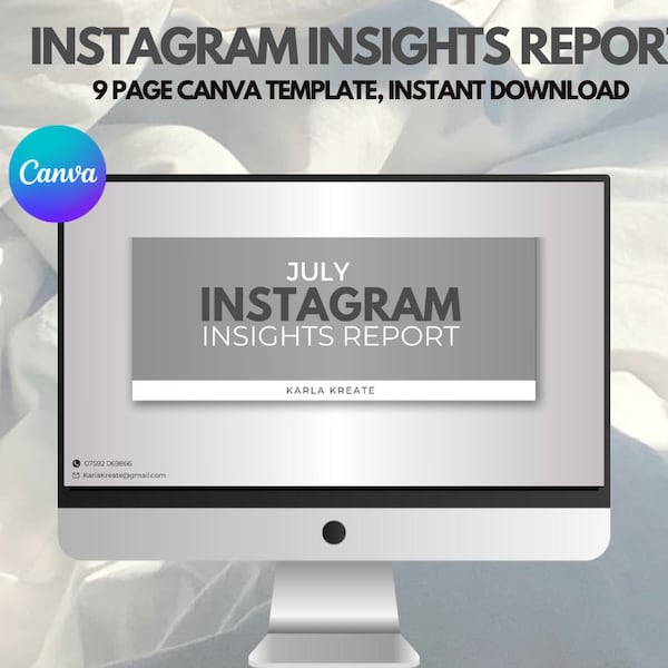 Instagram Analytics Report Template - Etsy