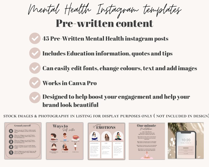 Mental Health Instagram Bundle, Mental Health Posts, Mental Health ...