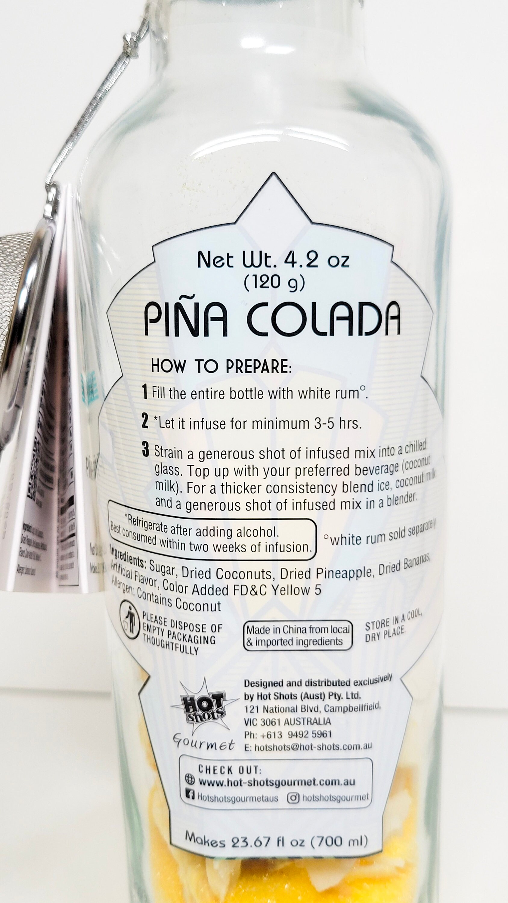 Pina Colada Cocktail Kit Rum Infusion Kit for Adults Gift for Men ...