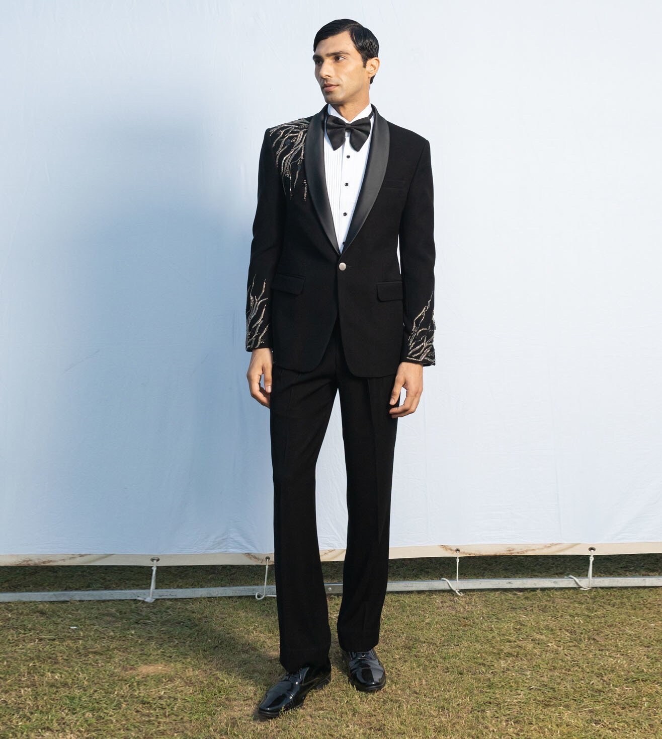 Black Sequin Embroidered Tuxedo Jacket, Prom Jacket, Suit for Men ...