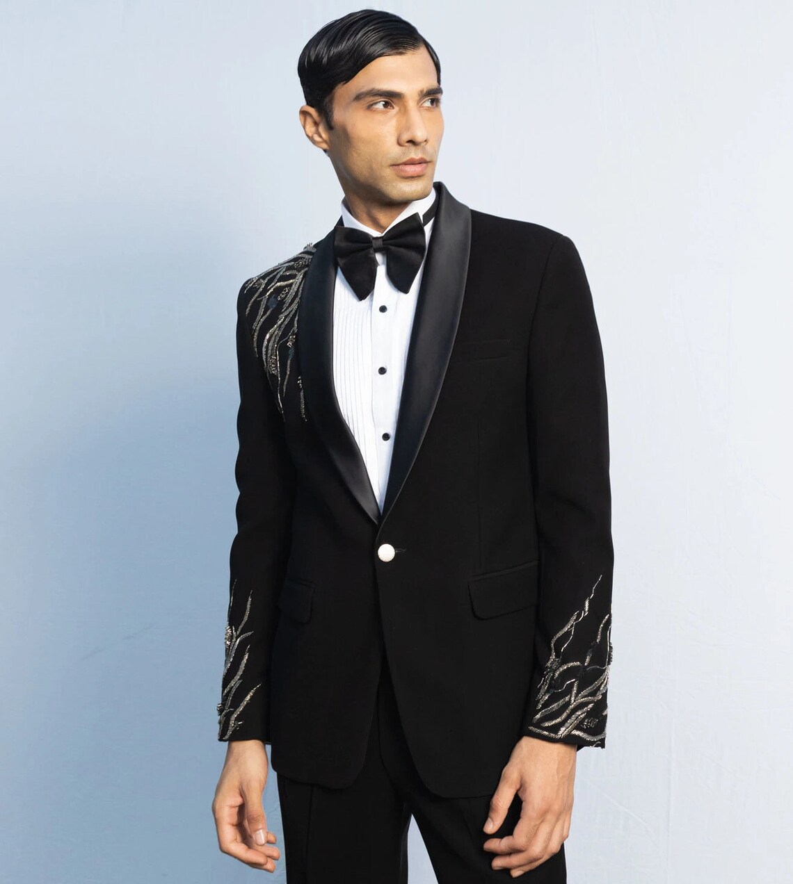 Black Sequin Embroidered Tuxedo Jacket, Prom Jacket, Suit for Men ...