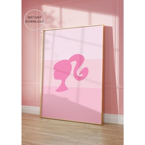 Barbie Print, Pink Baby Girl Nursery Printable for Baby & Kids Room ...