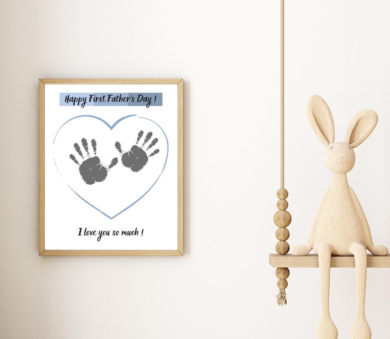 Fathers Day Printable Handprint Craft, Footprint Keepsake, First ...