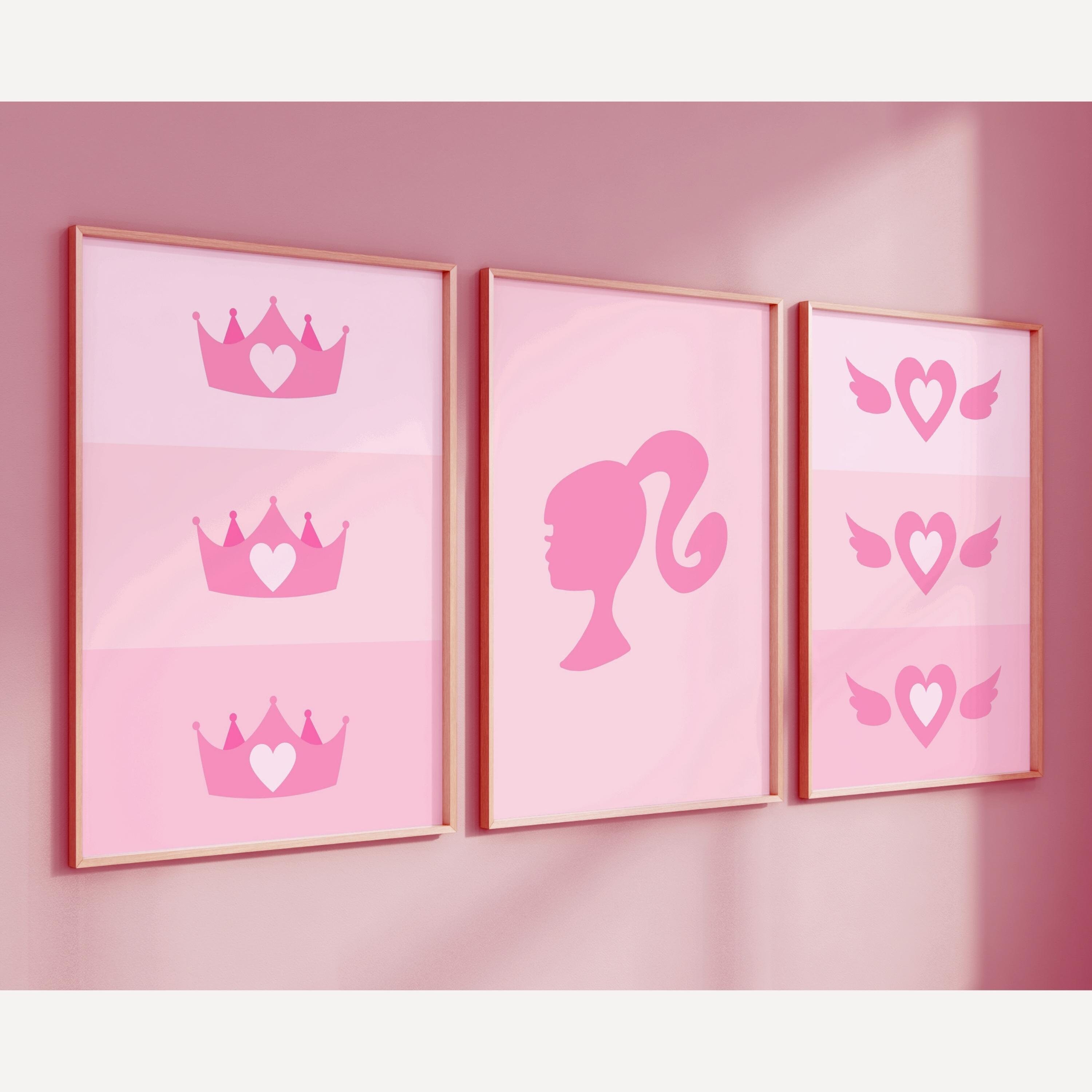 Barbie Print Art, Pink Barb Wall Art, Barbie Art Digital Download ...