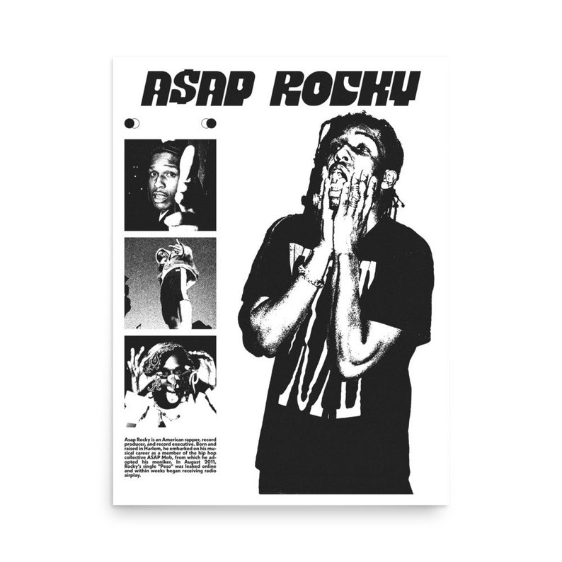 ASAP ROCKY Poster Wall Art Decor Home Decor Frameless - Etsy