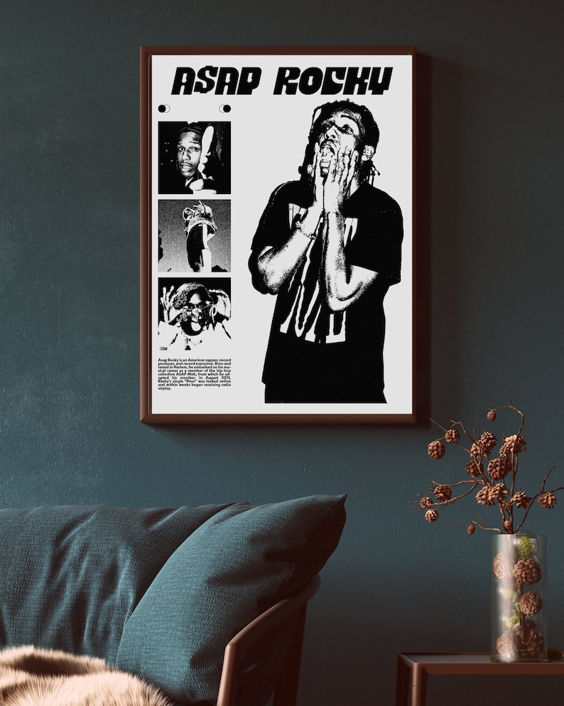 ASAP ROCKY Poster Wall Art Decor Home Decor Frameless - Etsy
