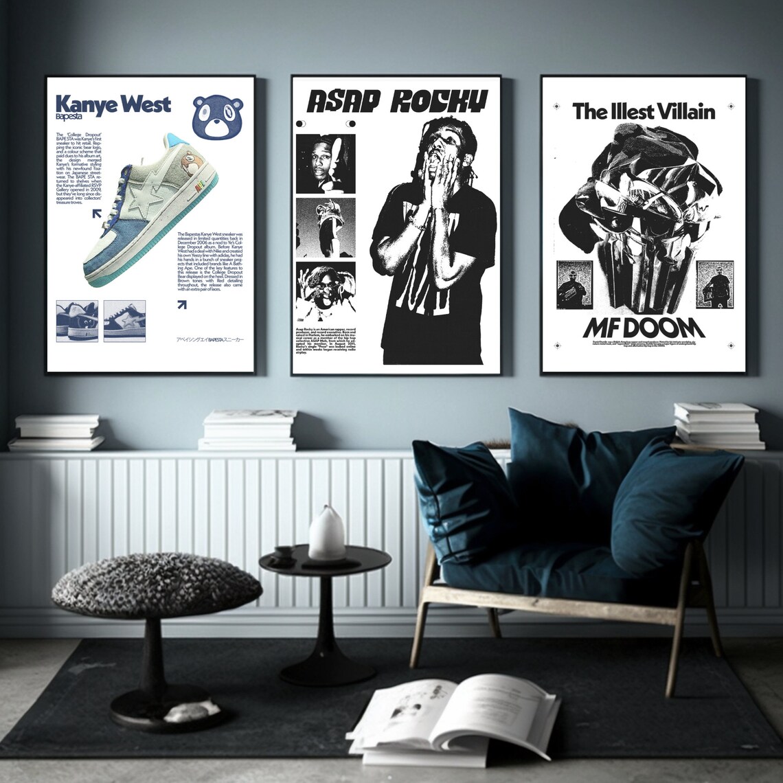 ASAP ROCKY Poster Wall Art Decor Home Decor Frameless - Etsy