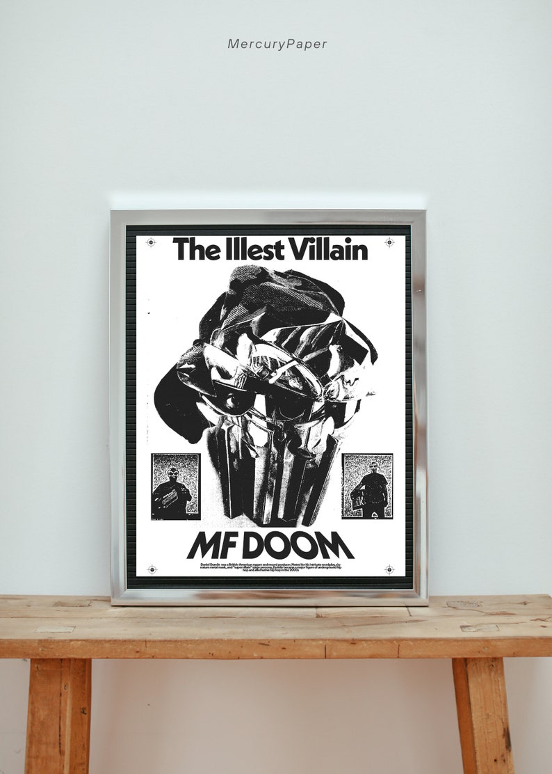MF DOOM the Illest Villain Wall Art Decor Home Decor Frameless - Etsy