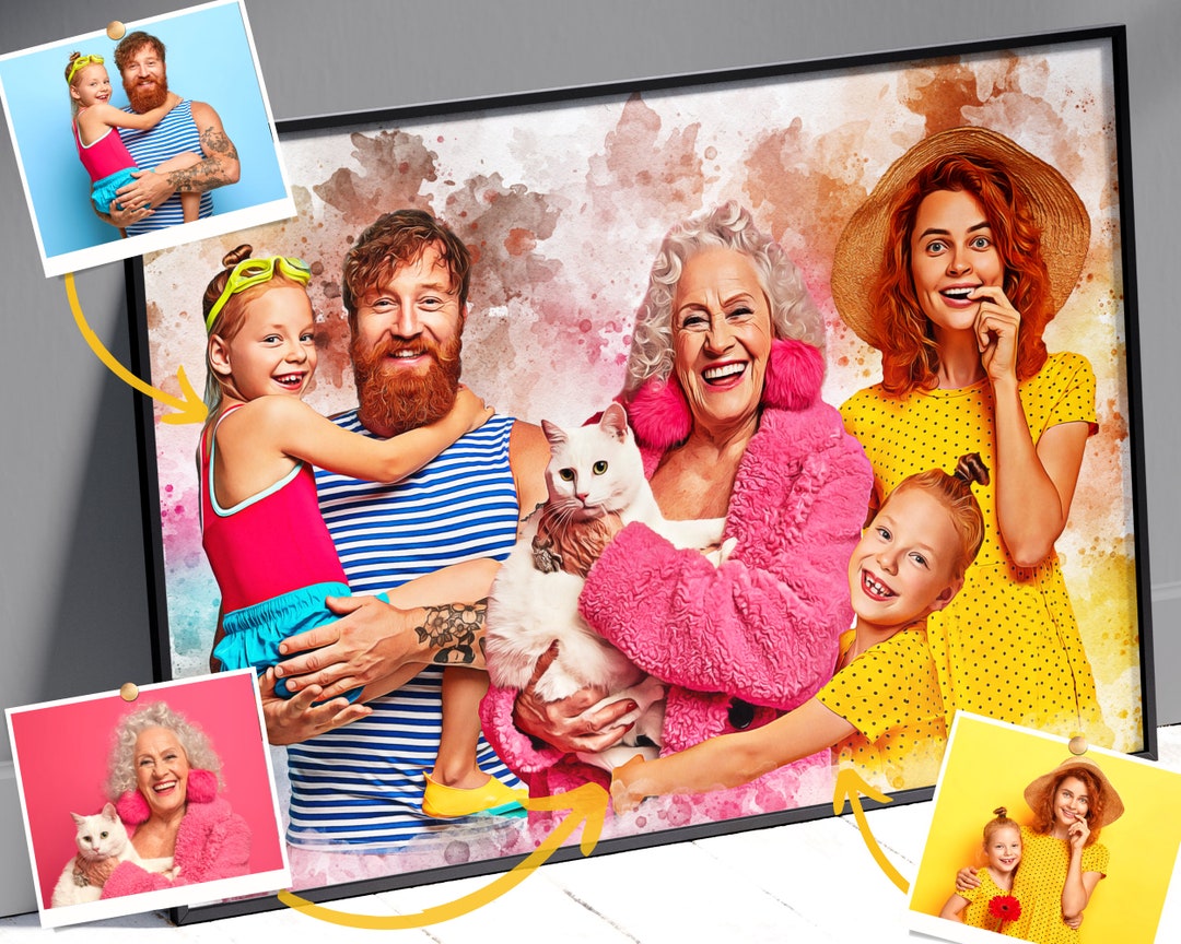 Custom Loved Ones Portraits, Loved Ones Portrait From Photos, Add ...