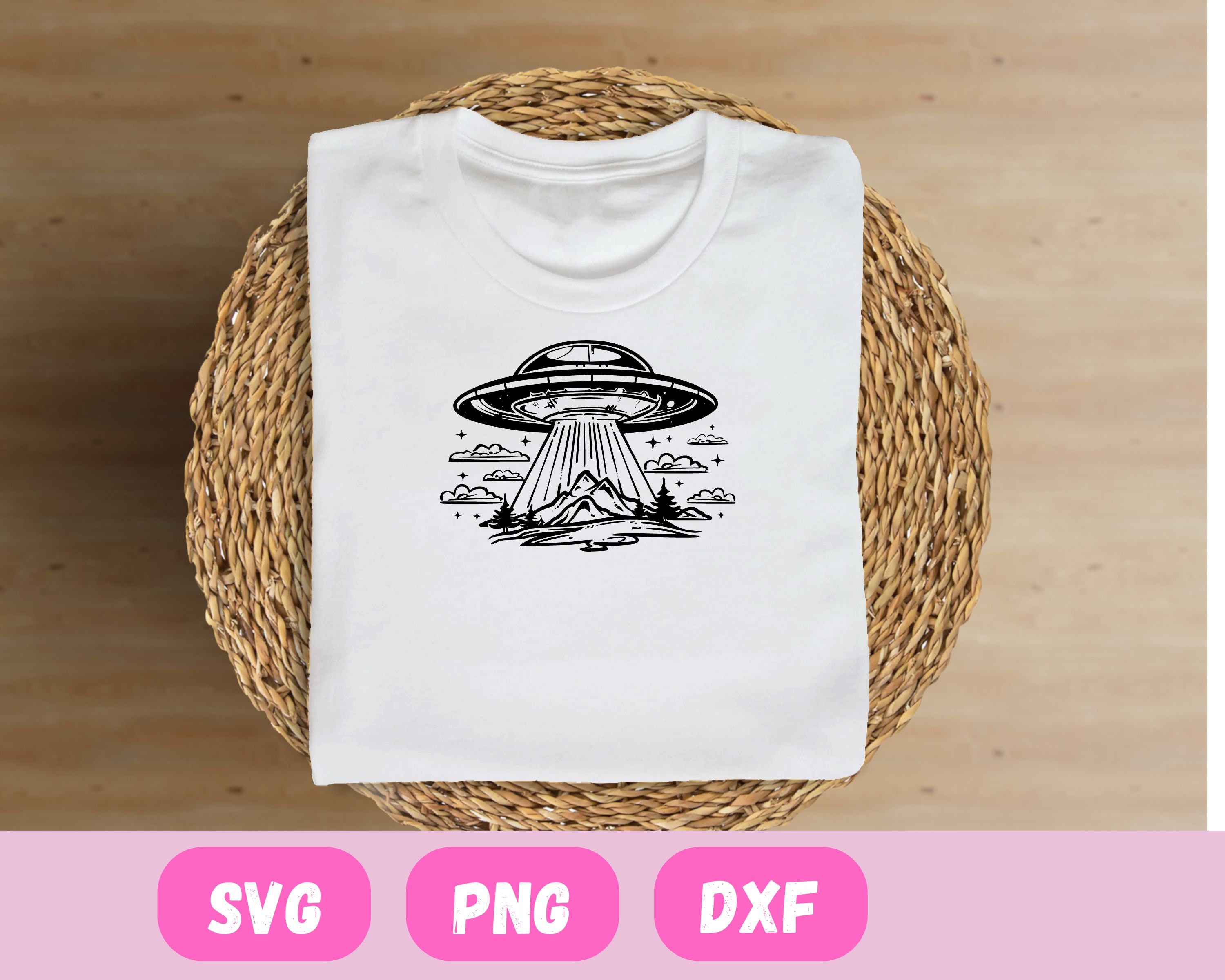 UFO SVG, Files for Cricut, Ufo Clipart, Ufo Outline Svg, Alien Svg File ...