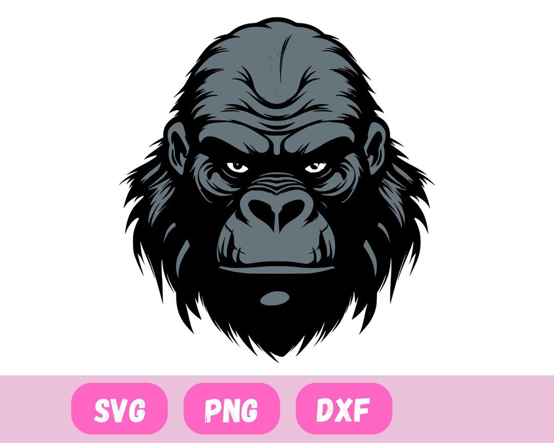 Gorilla SVG, Monkey Svg, Gorilla Png, Animal Svg, Svg Files for Cricut ...