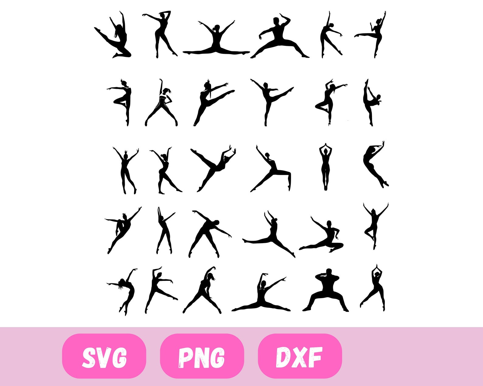 Dance Svg Bundle, Gymnastics Svg, Svg Files for Cricut, Dancer Svg ...