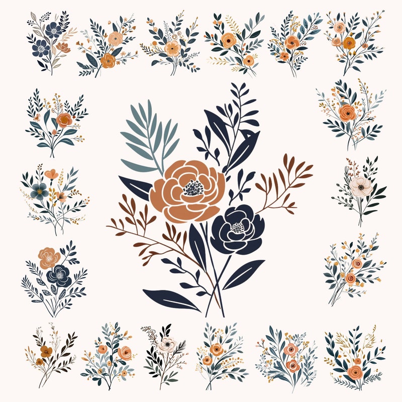 Floral Svg Files - Etsy
