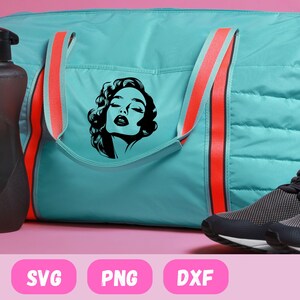 Pin-up Svg, Svg Files for Cricut, Woman Face Svg, Woman Head Svg, 40s ...