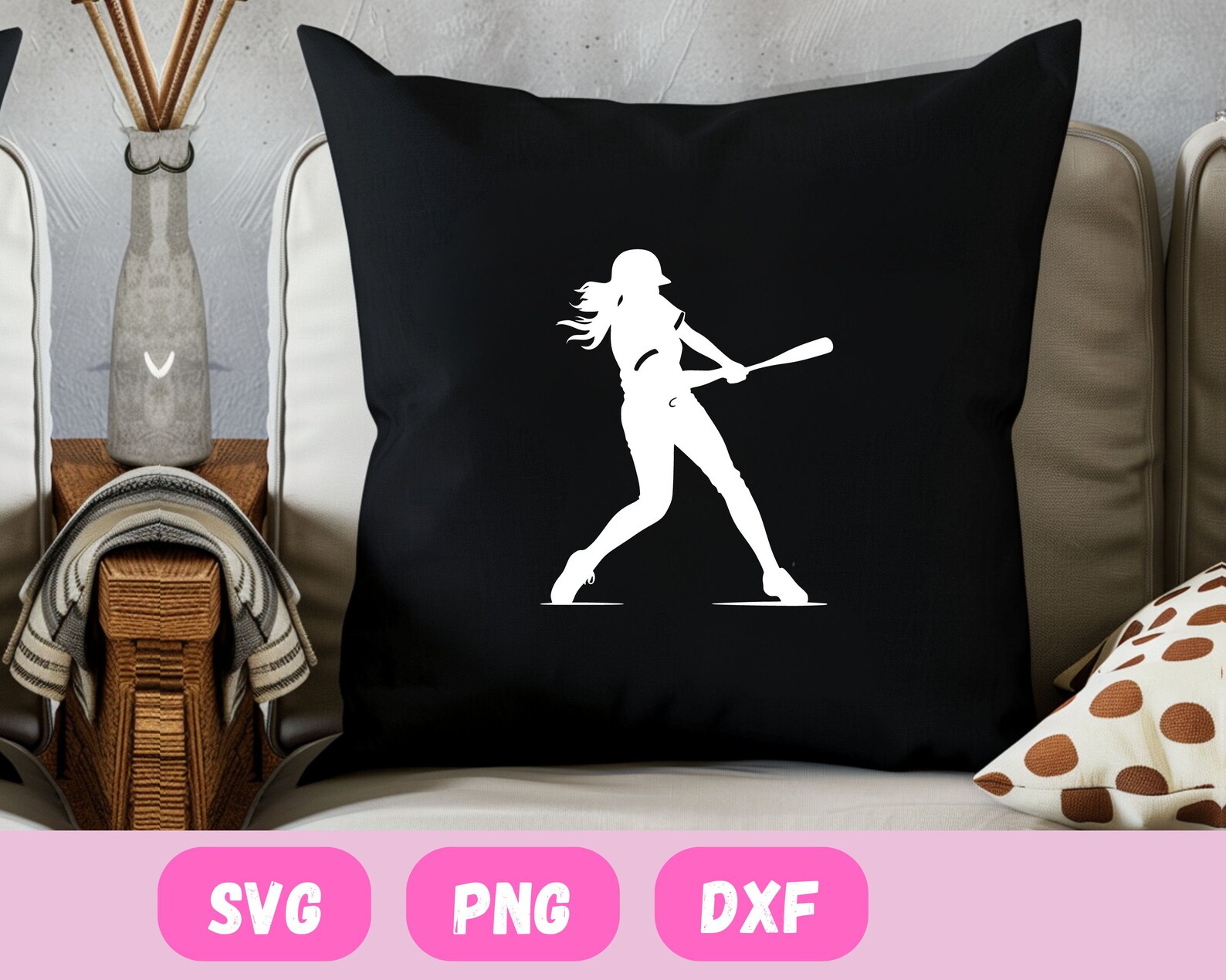 BASEBALL Girl SVG, File for Cricut, Softball, Silhouette, Files for ...