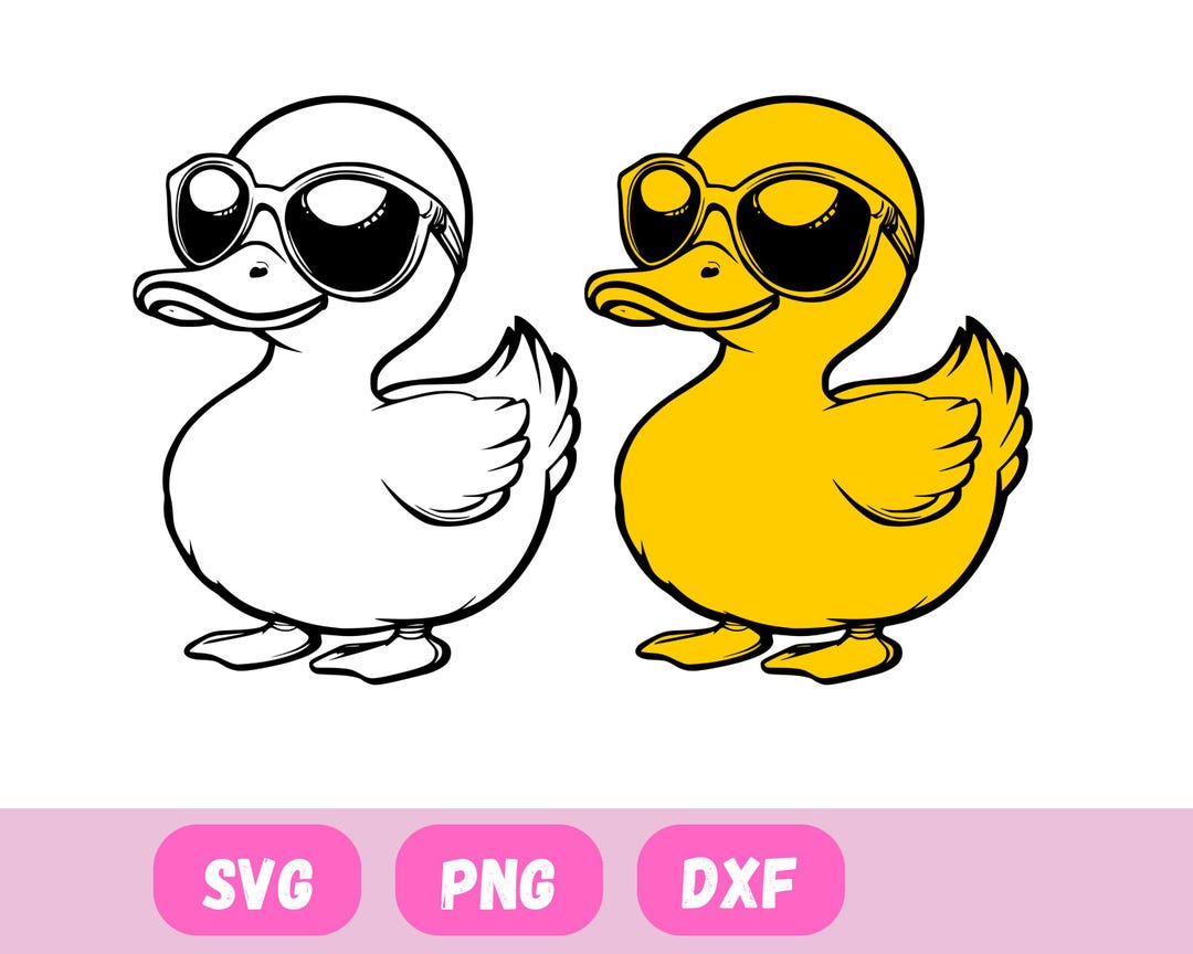 Duck Svg, Svf Files for Cricut, Cartoon Duck Svg, Duck Silhouette Svg ...