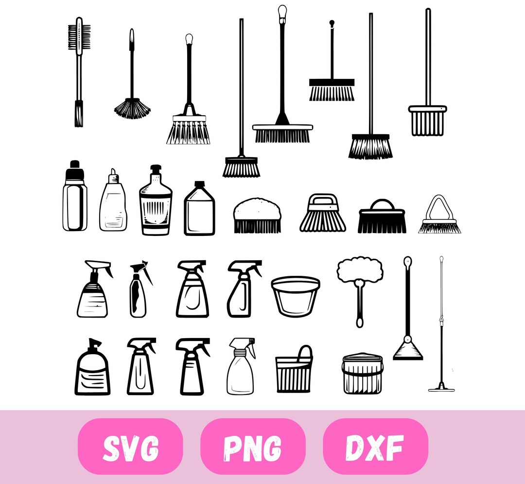 Cleaning SVG Bundle, Svg Files for Cricut, Digital Download, Cleaning ...