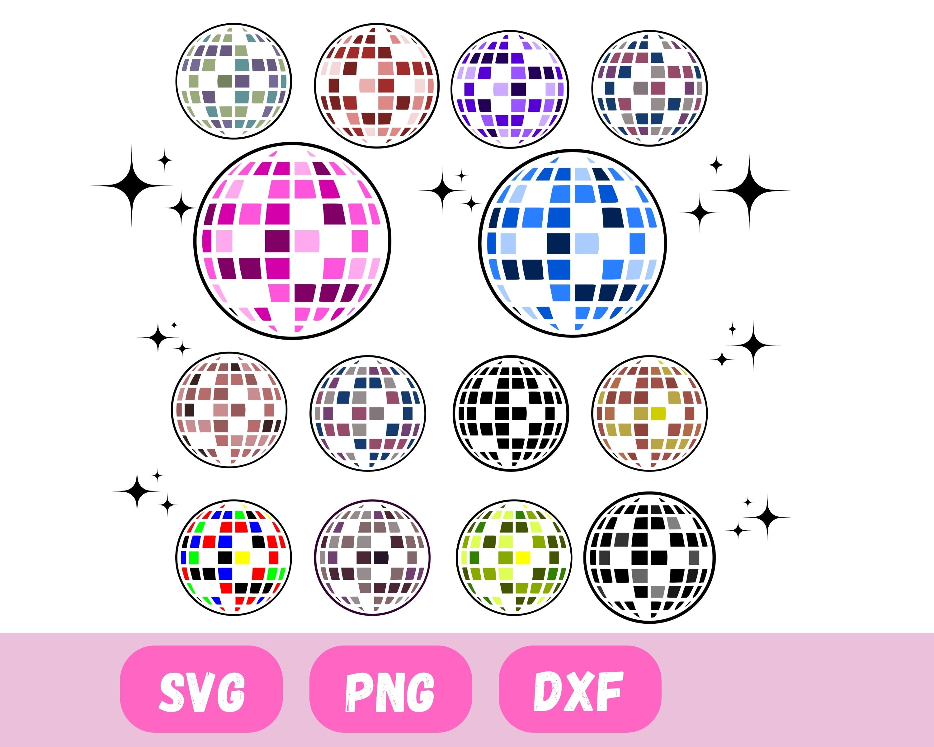 Disco Ball Svg Bundle Disco Ball Png Svg Files for - Etsy