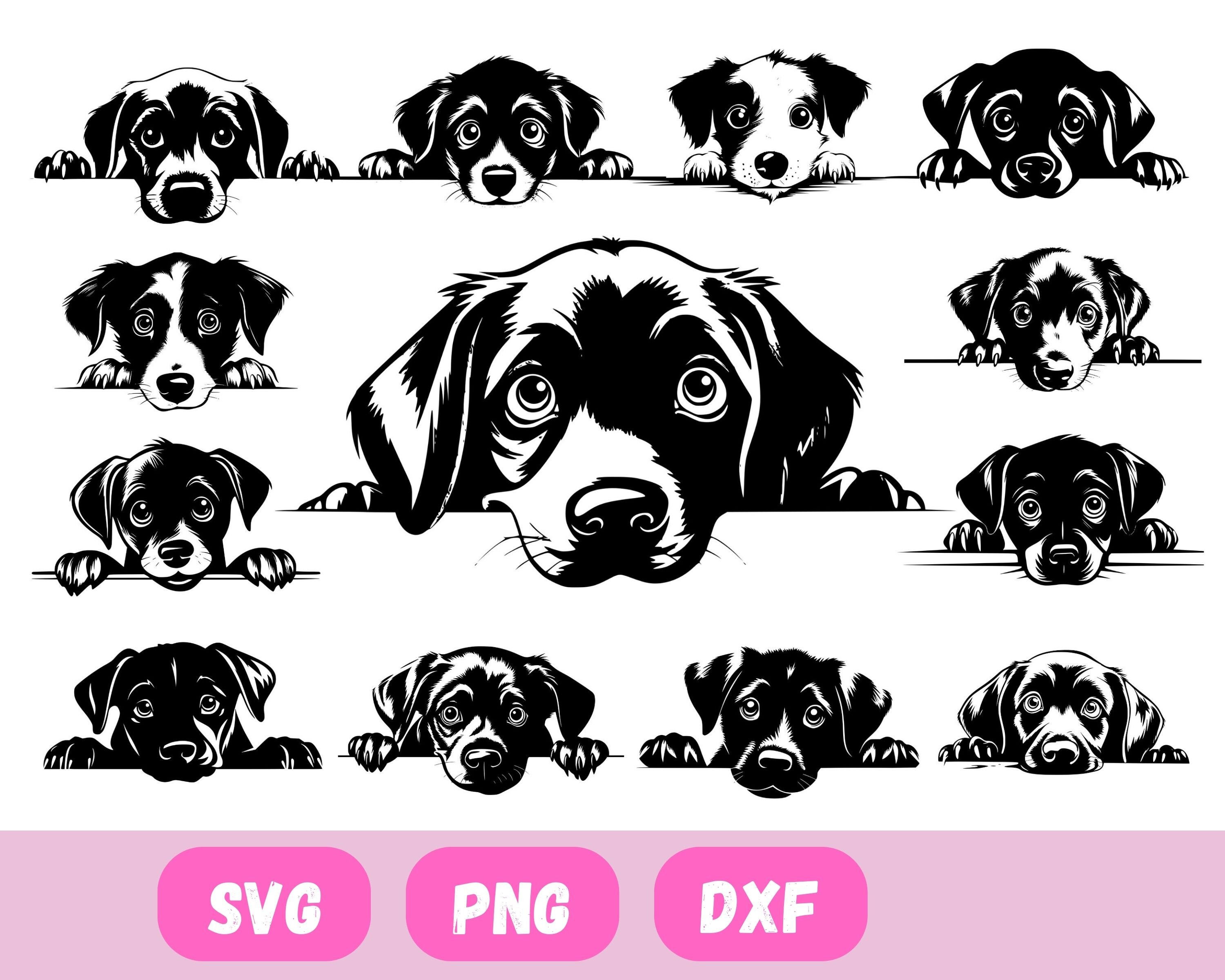 Peeking Dog, Bundle Dogs Svg, Peeking Dog Clipart, Files for Cricut ...