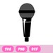 Microphone Svg, Svg Files for Cricut, Microphone, Microphone Clip Art ...