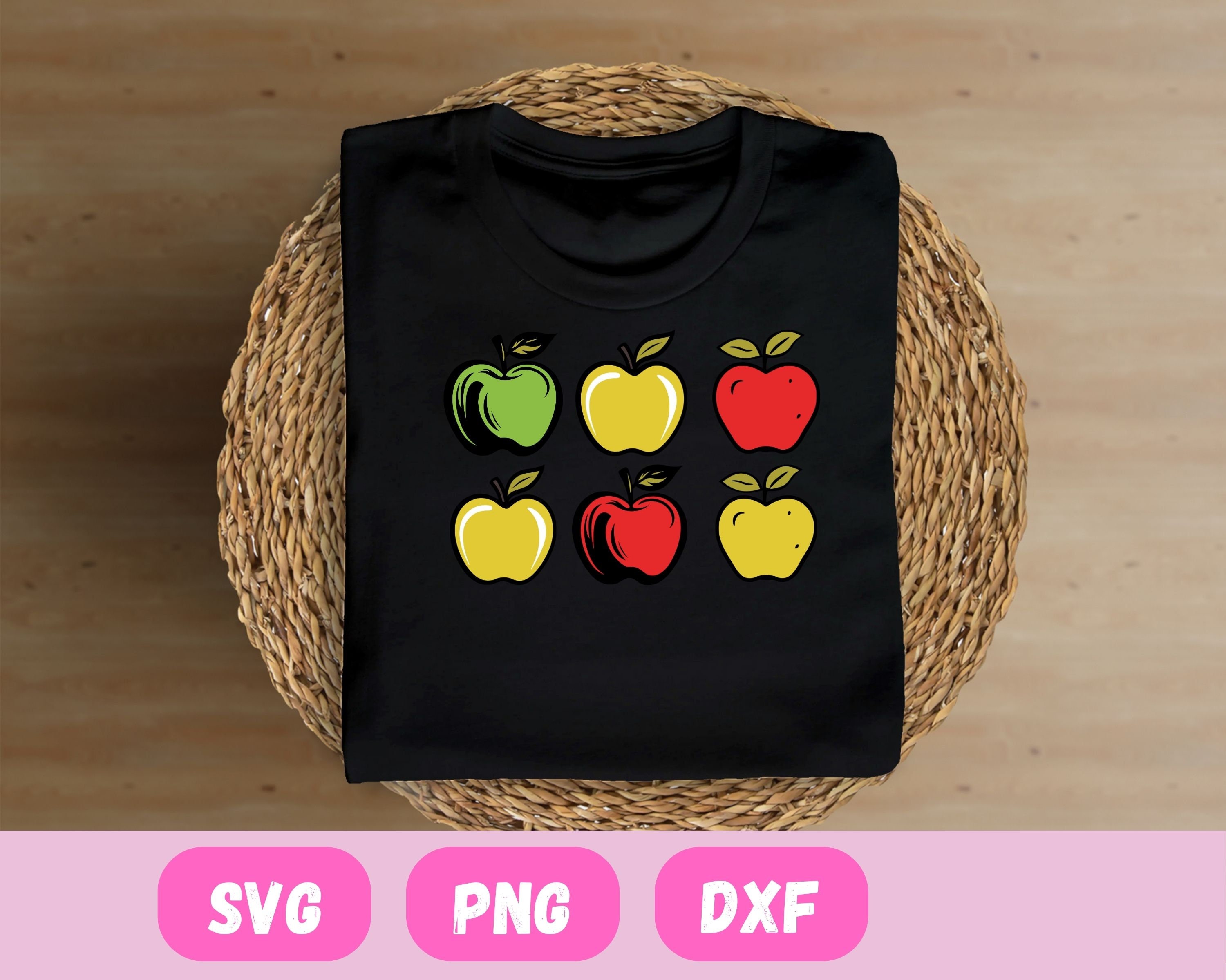 Apple Svg Bundle, Apple Svg, Svg Files for Cricut, Fruit Svg, Apple ...
