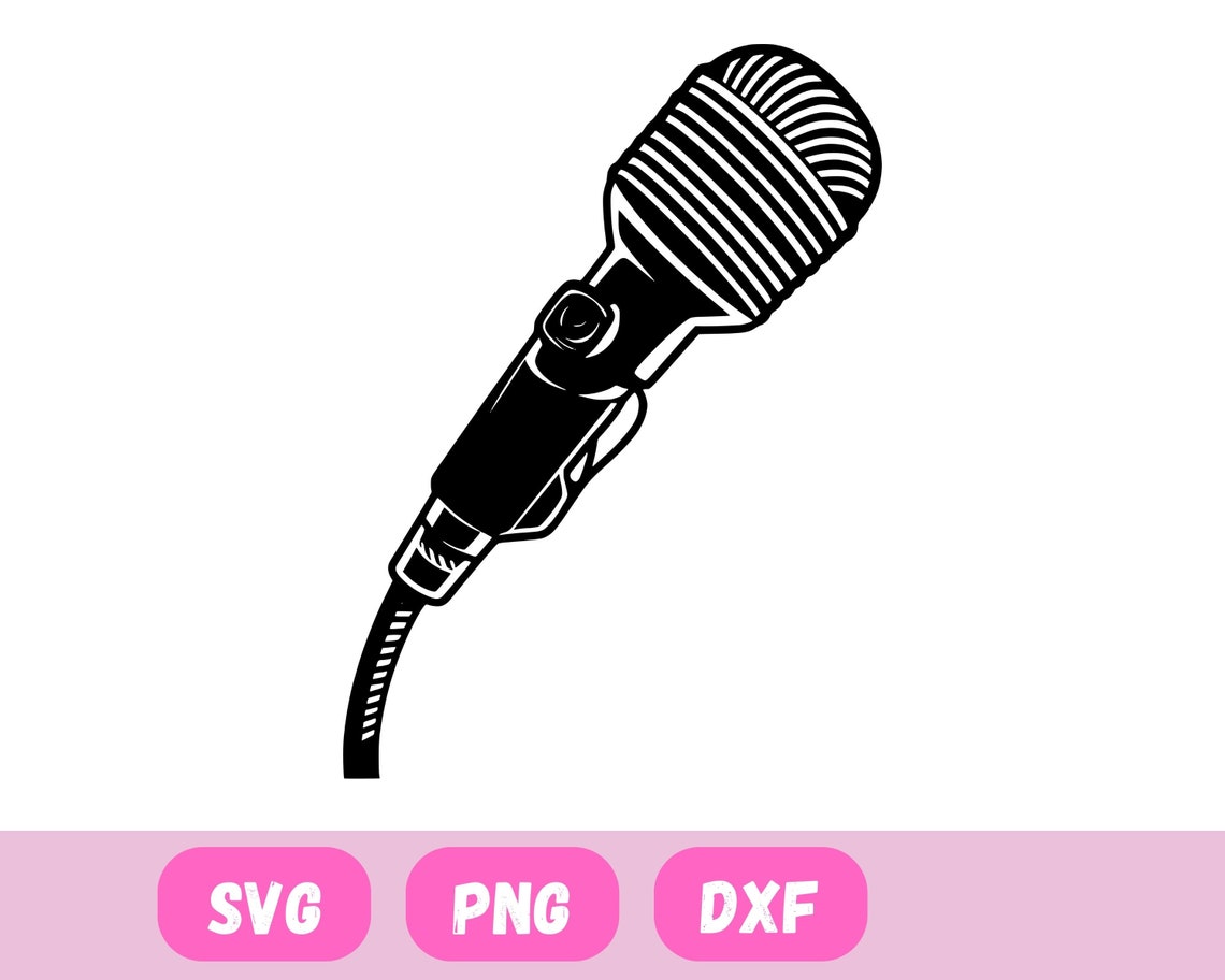 Microphone Svg Svg Files for Cricut Microphone Microphone - Etsy