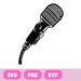 Microphone Svg, Svg Files for Cricut, Microphone, Microphone Clip Art ...