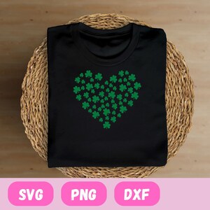 Clover Heart Svg, Shamrock Svg, St Patricks Day Svg, Four Leaf Clover ...